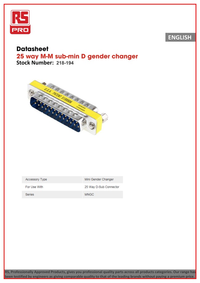 RS Pro ジェンダーチェンジャー MNGCシリーズ | RS PRO | MISUMI(ミスミ)