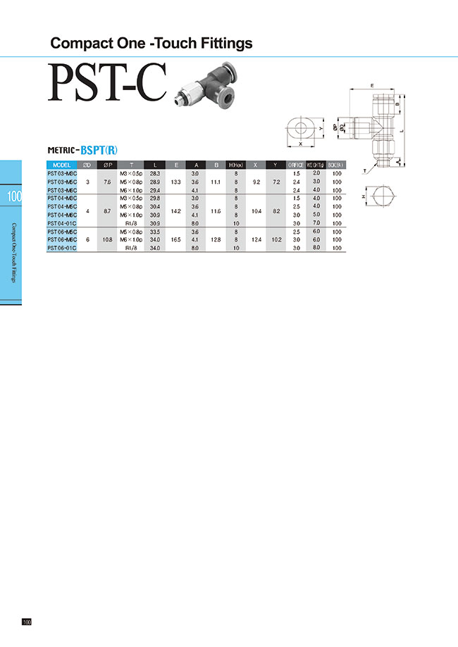 コンパクトワンタッチ継手 PST-C | CDC | MISUMI(ミスミ)