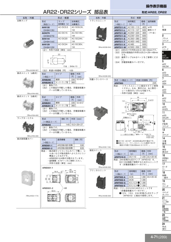 AR9B290 | φ22シリーズ用 接点ユニット | 富士電機機器制御 | MISUMI(ミスミ)