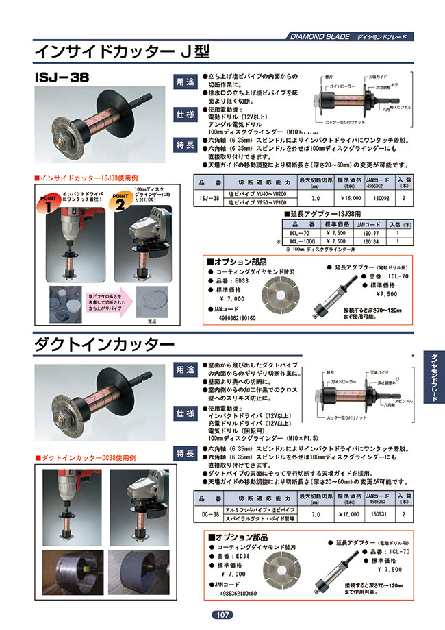 ISJ-38 | インサイドカッターJ型 | ハウスビーエム | ミスミ | 307-2860