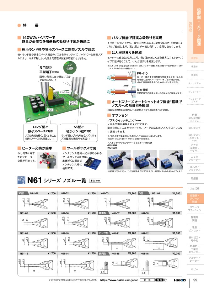 N61シリーズノズル | 白光 | MISUMI(ミスミ)