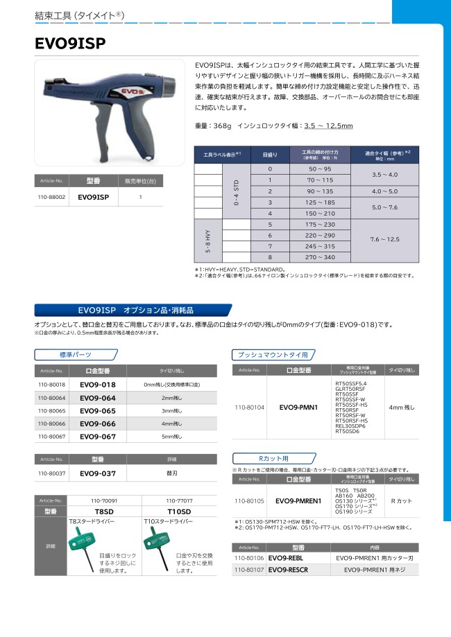 結束工具 EVO9ISP | ヘラマンタイトン | MISUMI(ミスミ)