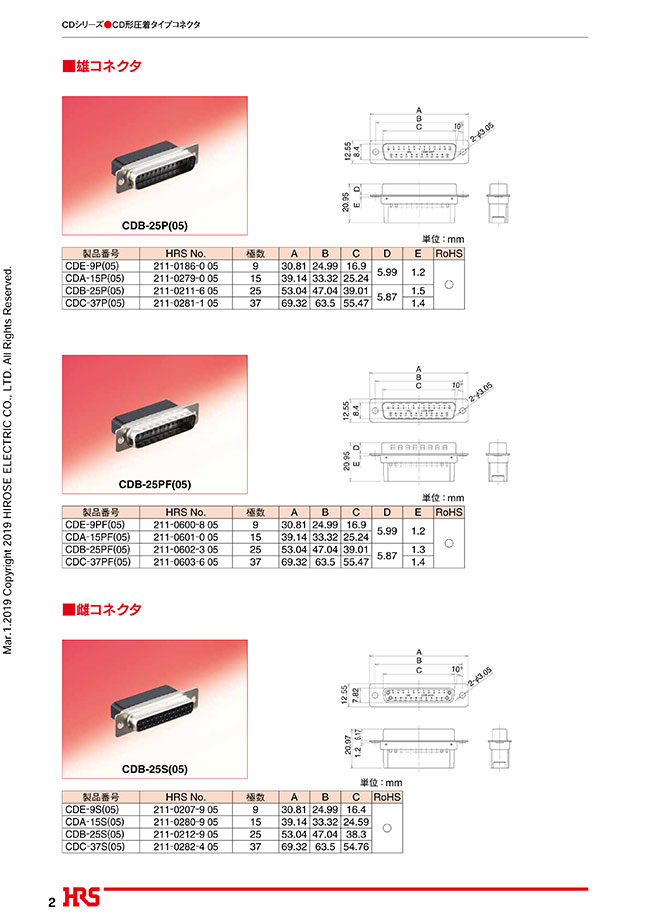 CD-SC-111 | CD形圧着タイプコネクタ CDシリーズ | ヒロセ電機 | MISUMI(ミスミ)