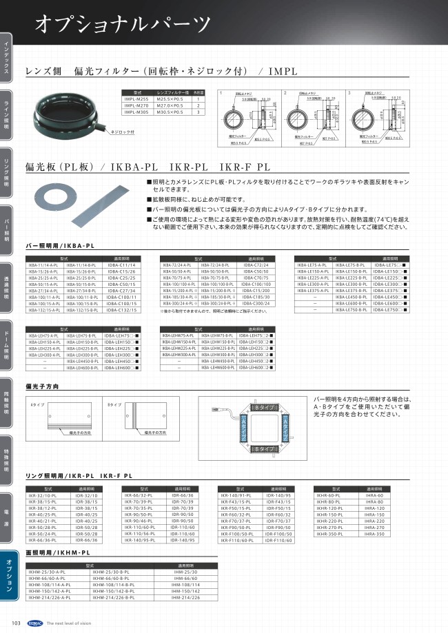 バー照明用偏光板 IKBA-PLシリーズ | レイマック（旧：イマック） | MISUMI(ミスミ)