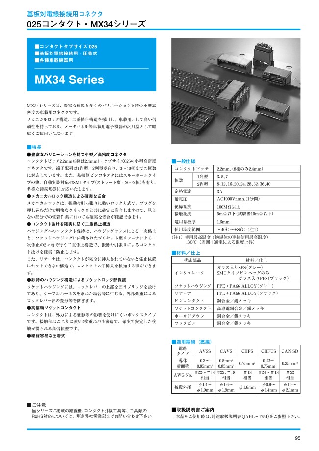 MX34020SF1 | MX34 シリーズ コネクタ | 日本航空電子工業 | MISUMI(ミスミ)