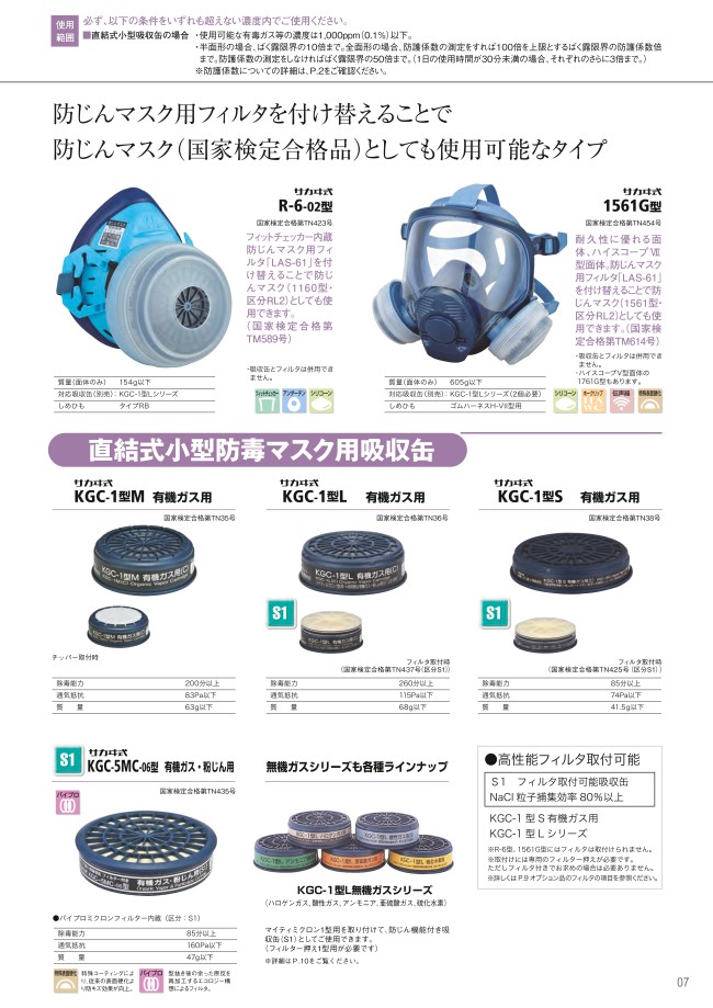 アンモニア用吸収缶 KGC-1型L | 興研 | MISUMI(ミスミ)