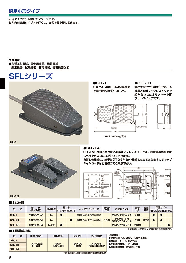SFL-1 | フットスイッチ 汎用小形タイプ | 国際電業 | MISUMI(ミスミ)
