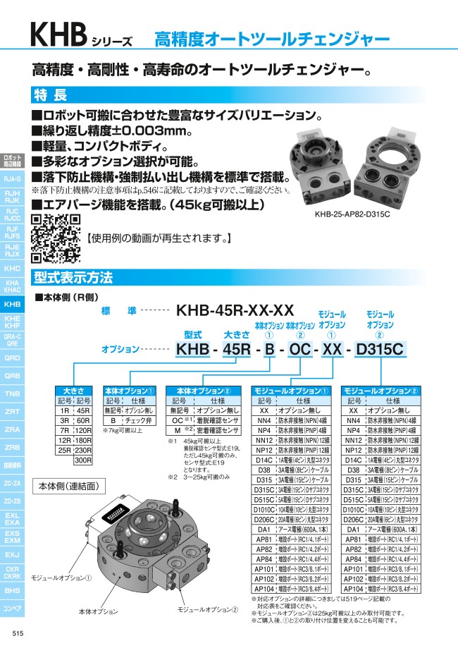 【近藤製作所】 ツールチェンジャー 【高精度オートハンドチェンジャー KHBシリーズ】 | 近藤製作所 | MISUMI(ミスミ)