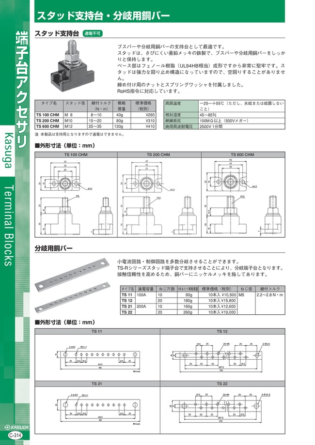 分岐用銅バー | KASUGA | MISUMI(ミスミ)