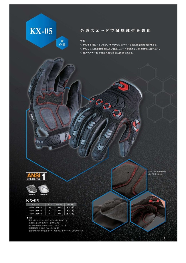 合皮手袋 カーボンヘックス KX-05 | ミドリ安全 | MISUMI(ミスミ)