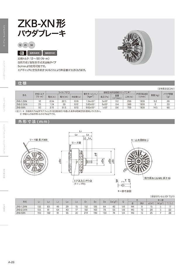 パウダブレーキ ZKB-XN形 | 三菱電機 | MISUMI(ミスミ)