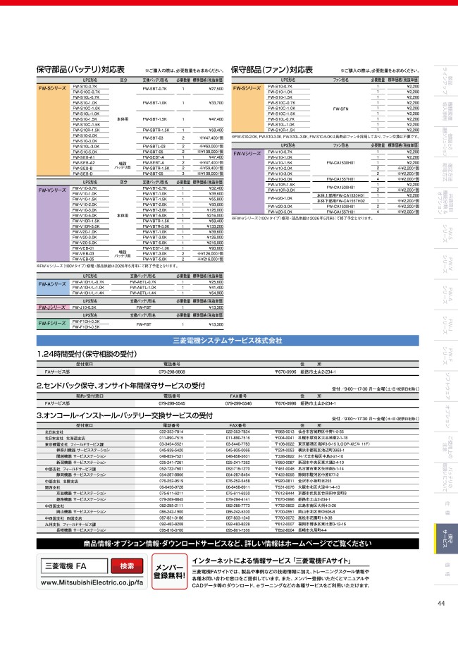 FW-VBT-3.0K | UPSバッテリ FW-Vシリーズ | 三菱電機 | MISUMI(ミスミ)