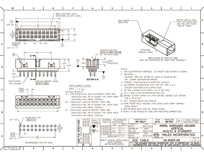87831-1420 | Milli-Grid（TM）コネクターシステム（87831） | モレックス | MISUMI(ミスミ)