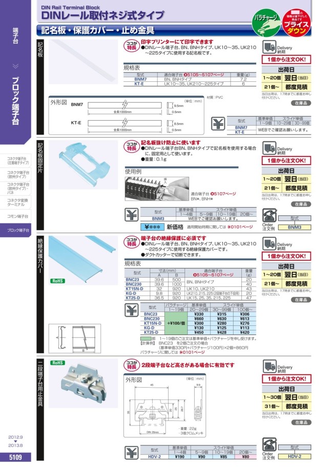 BNM7 | 【東朋テクノロジー】記名板(幅9.5mm:BNM7、幅8.5mm:KT-E） | ミスミ | MISUMI(ミスミ)