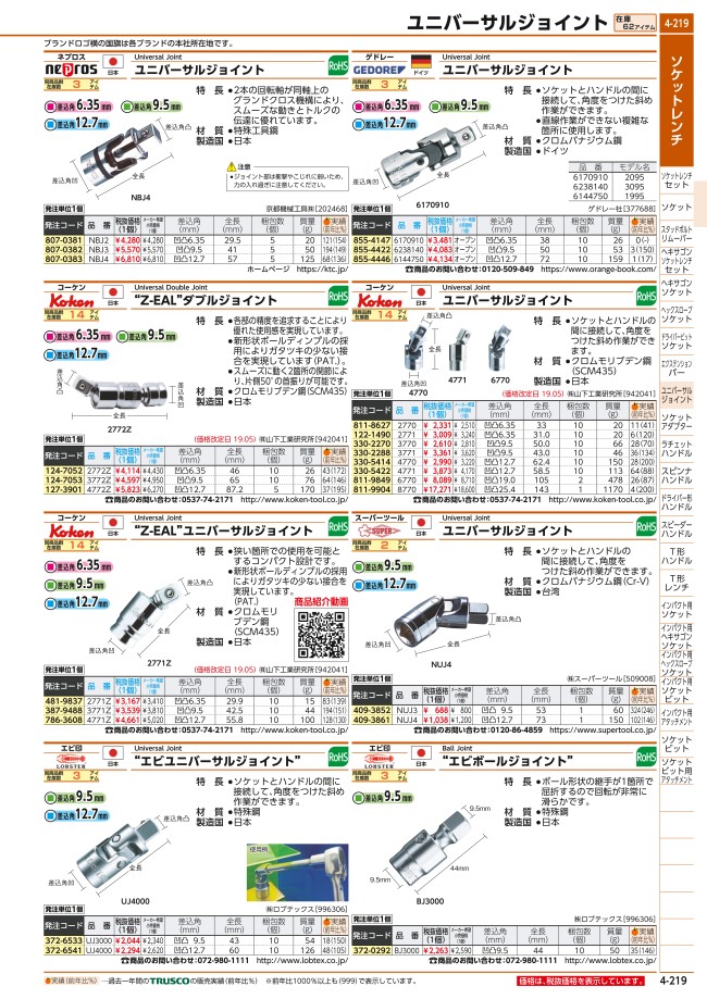 ユニバーサルジョイント NBJ2・NBJ3・NBJ4 | NEPROS | MISUMI(ミスミ)