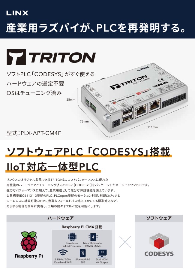 TRITON（CODESYS搭載・IIoT対応一体型PLC） | リンクス | MISUMI(ミスミ)