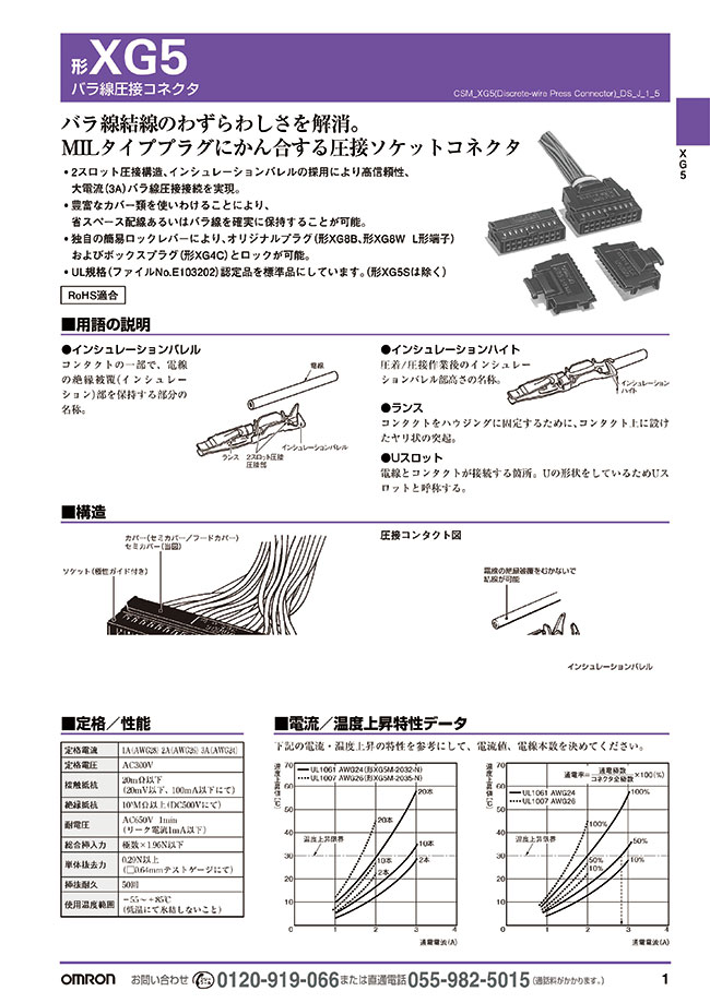 XG5W-0034-N | バラ線圧接コネクタ XG5 | オムロン | MISUMI(ミスミ)