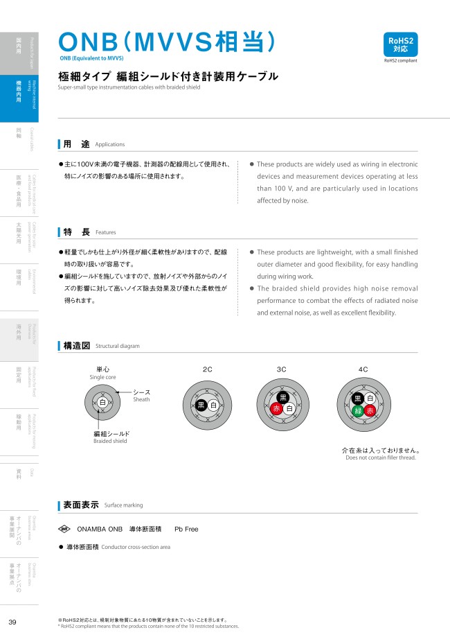 MVVS-0.75SQ-2-100 | MVVS 100V未満 シールド付 PVC | オーナンバ | MISUMI(ミスミ)