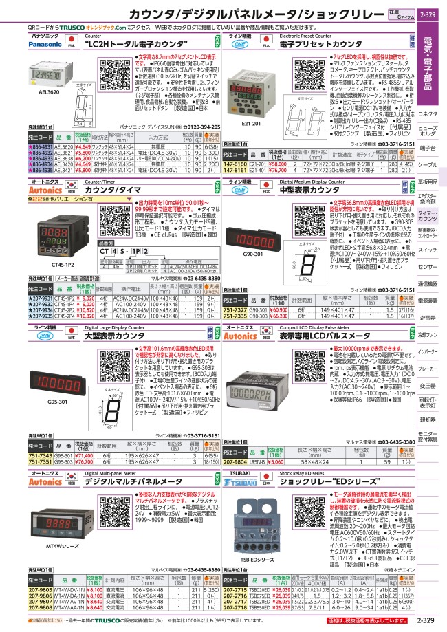 カウンタ/タイマ CTシリーズ | オートニクス | MISUMI(ミスミ)