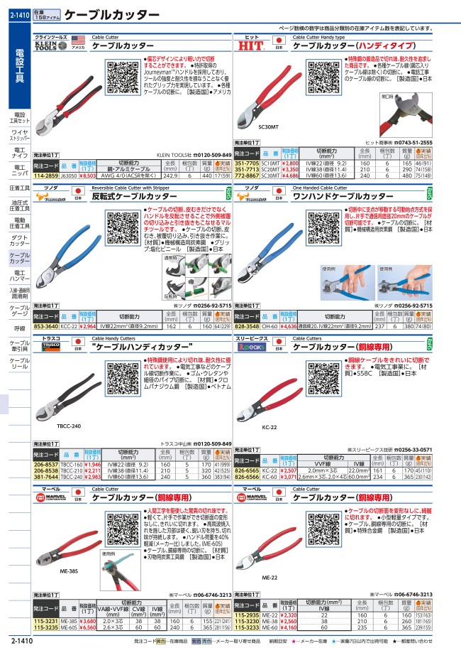 TBCC-160 | ハンディケーブルカッター TBCCシリーズ | トラスコ中山 | ミスミ | 206-8537