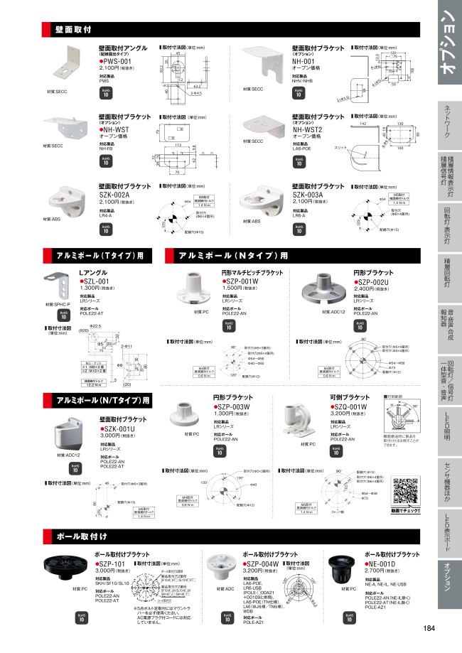 SZK-003W | 積層信号灯用 LRシリーズ オプションパーツ | パトライト | MISUMI(ミスミ)