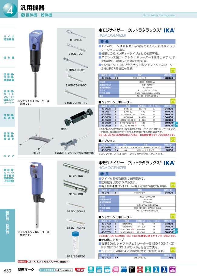 IKA シャフトジェネレーター S18N-10G | 三商 | MISUMI(ミスミ)
