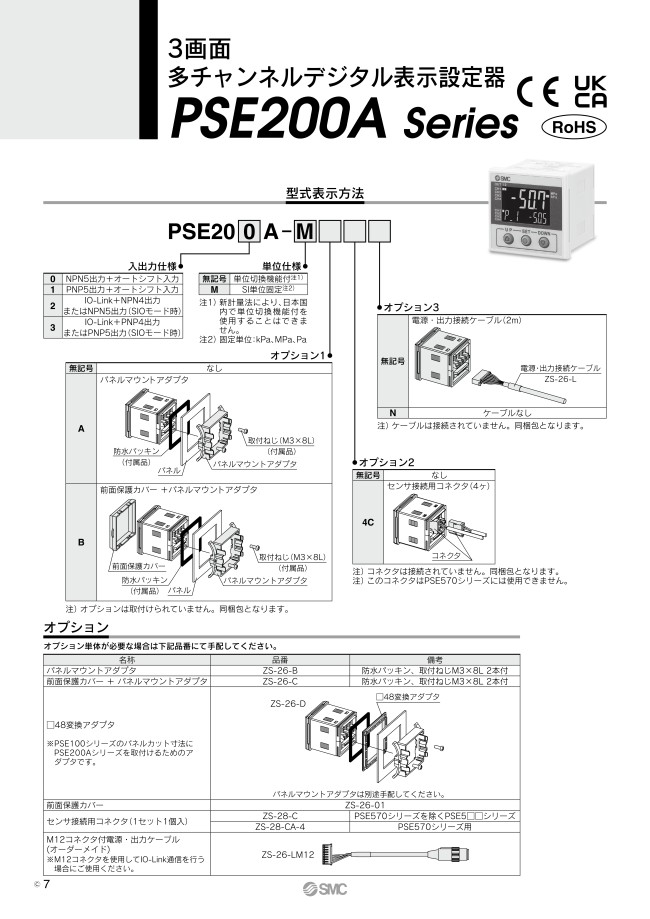 3画面 多チャンネルデジタル表示設定器 PSE200Aシリーズ | SMC | MISUMI(ミスミ)
