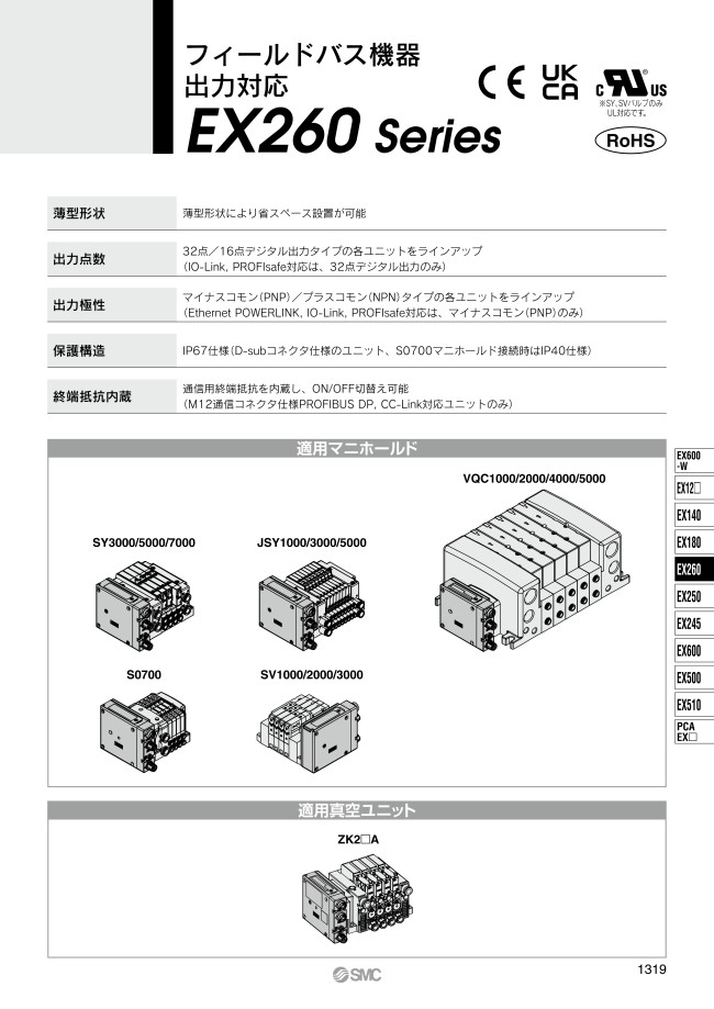 EX260-SMJ2 | フィールドバス機器 出力対応 EX260シリーズ | SMC | MISUMI(ミスミ)