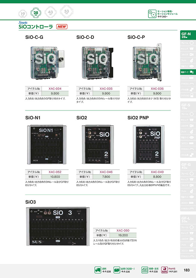 SiOコントローラ | SUS（エスユーエス） | MISUMI(ミスミ)