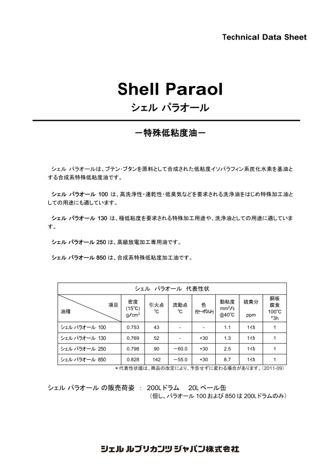 PARAOL-250 | シェル パラオール | 昭和シェル石油 | MISUMI(ミスミ)