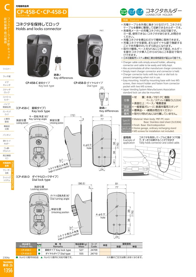 コネクタホルダー CP-458 | タキゲン製造 | MISUMI(ミスミ)