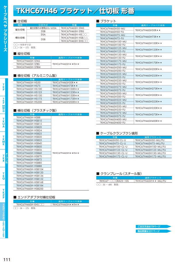 TKHC形 ケーブルベヤ G-LINE MASTER（TKHC67H46形） | 椿本チエイン | MISUMI(ミスミ)