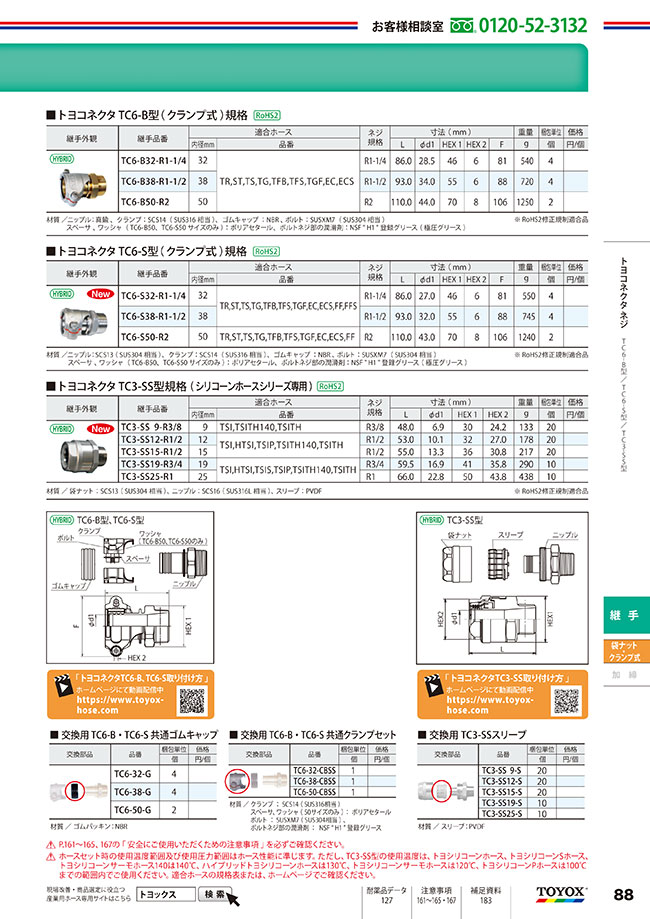 TC3-SS15-R1/2 | ホース継手 袋ナット式 ステンレス製[トヨコネクタ TC3-SS型] | トヨックス | MISUMI(ミスミ)
